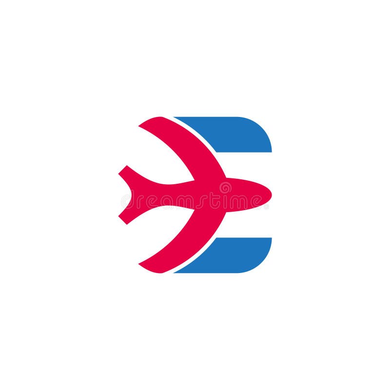 Bird Air Plane Fast Fly Letter E Colorful Logo Vector Stock Vector ...