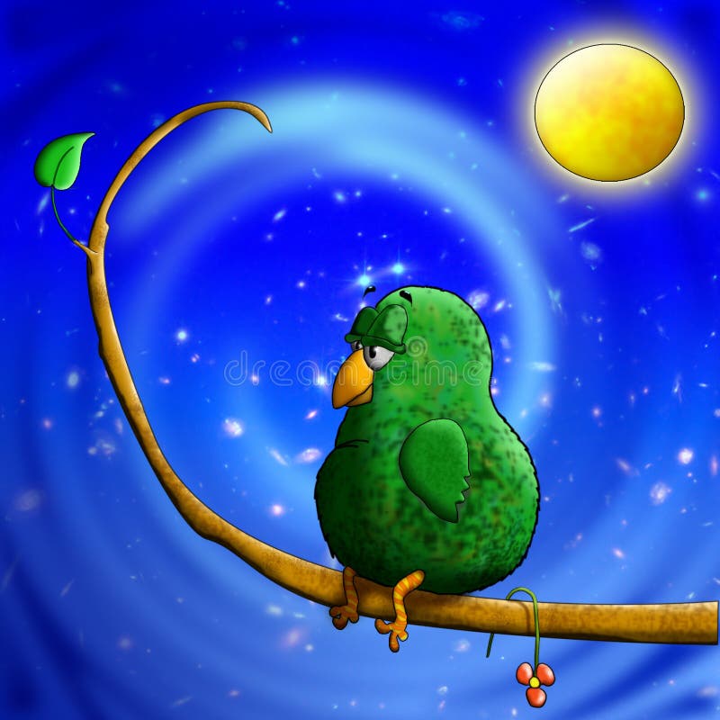 Bird await date stock illustration. Illustration of romance - 7447032