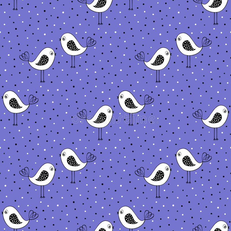 Seamless Bird Pattern and Background Vector Illustration Stock Vector ...