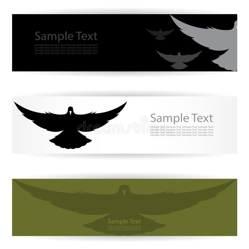 Bird banners stock vector. Illustration of circus, color - 31463392