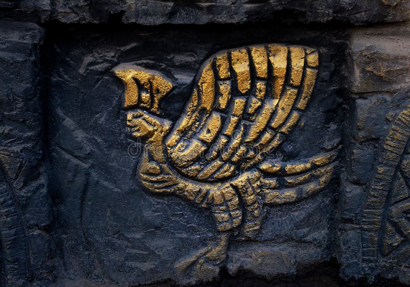 Bird, Bas-reliefs in the Wall. Buddhism, Religion Stock Photo - Image ...