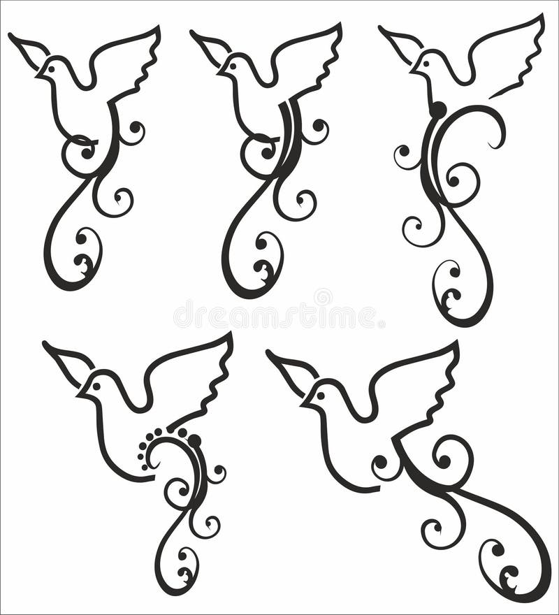 Bird with a beautiful tail stock vector. Illustration of artistic ...