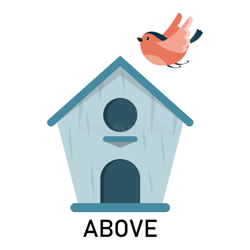 Bird and Birdhouse, Learning Preposition Vector Isolated Stock ...