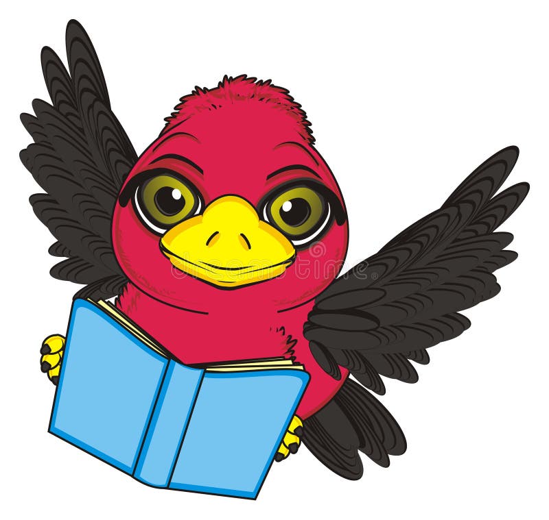 Bird and a book stock illustration. Illustration of flight - 86636399