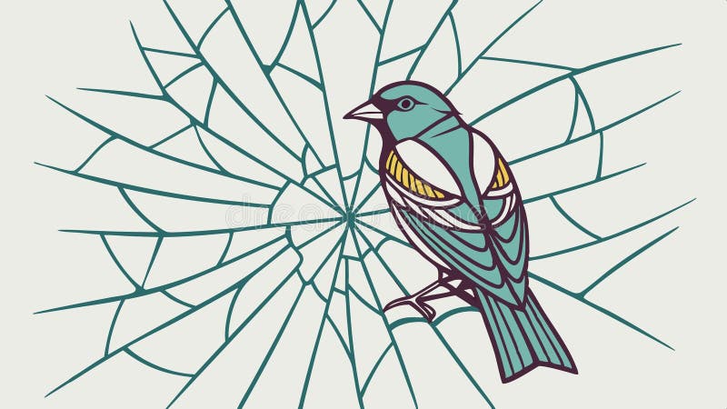Bird in Broken Glass, Fragile Nature, Wildlife Vulnerability ...