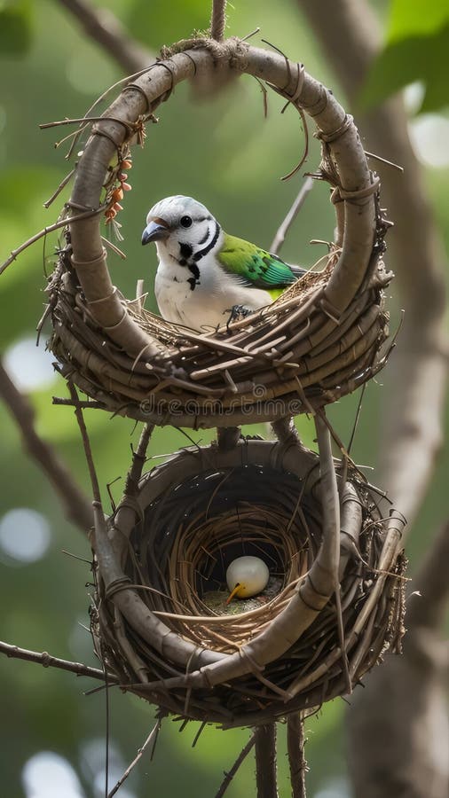 Bird Building a Nest Macro Shot, Symbolic Representation of Care Stock ... Bird Building a Nest Macro Shot, Symbolic Representation of Care Stock ...