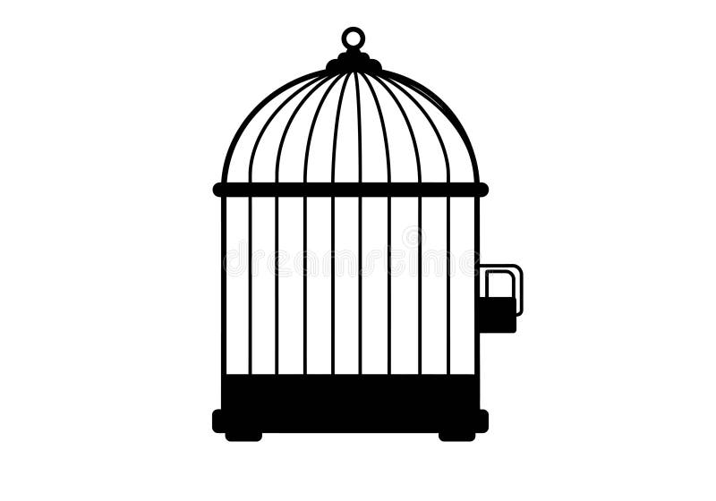 Bird cage drawing stock vector. Illustration of wire - 383707880