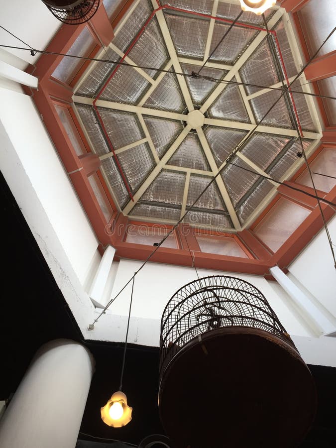 Bird cage stock photo. Image of lights, cage, roof, ceiling - 69618114