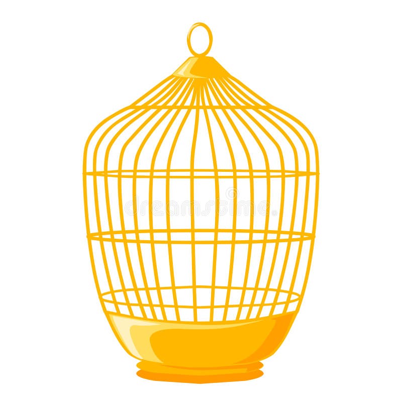 Bird cage stock vector. Illustration of icon, open, silhouette - 21824639