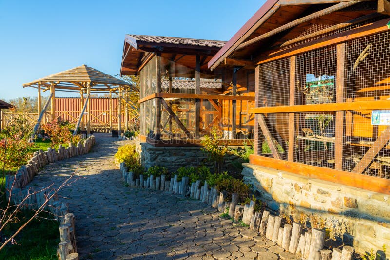 Bird Cages in the Outdoor Zoo Stock Image - Image of chain, bird: 132516041