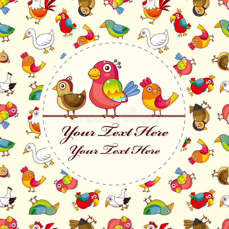 Bird card stock vector. Illustration of celebrate, group - 29661853