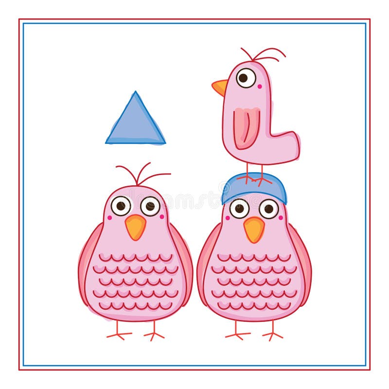 Bird cartoon card unknown stock vector. Illustration of party - 185801013
