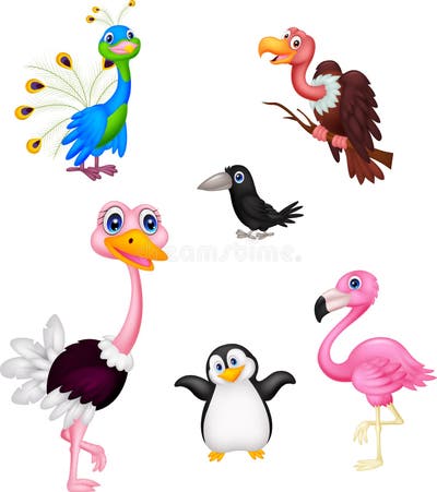 Bird cartoon collection stock vector. Illustration of happy - 45748616