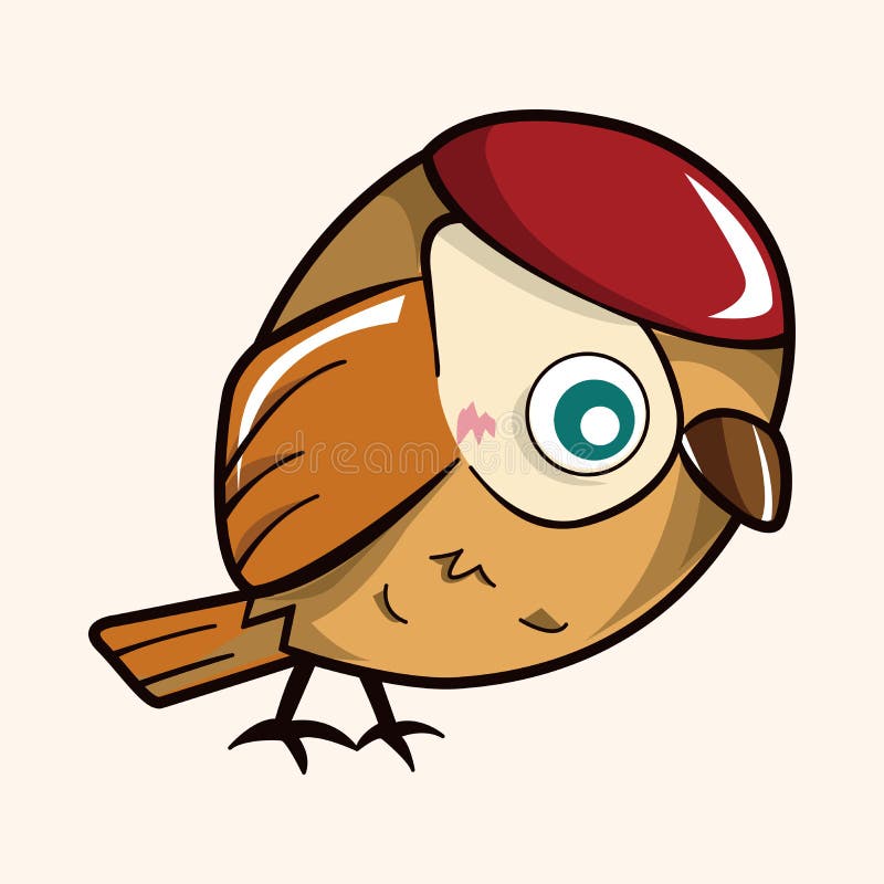 Bird Cartoon Theme Elements Vector,eps Stock Vector - Illustration of ...