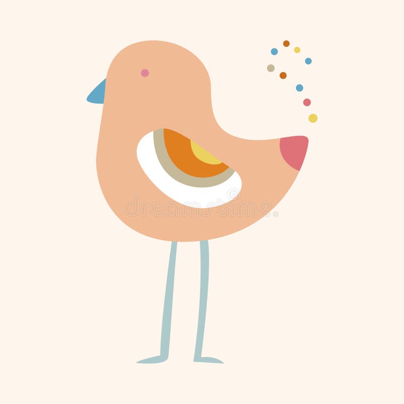 Bird Cartoon Theme Elements Vector,eps Stock Vector - Illustration of ...