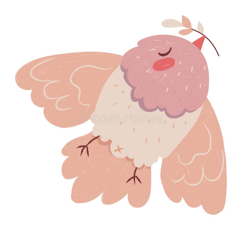 Bird, Bird Character, Flying Bird, Dove, Chick Stock Vector ...