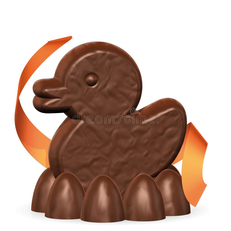 Bird Chocolate with Ribbon stock illustration. Illustration of ...