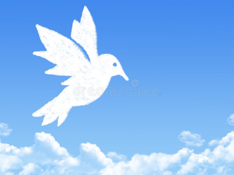 Bird cloud shape stock illustration. Illustration of symbol - 140776089