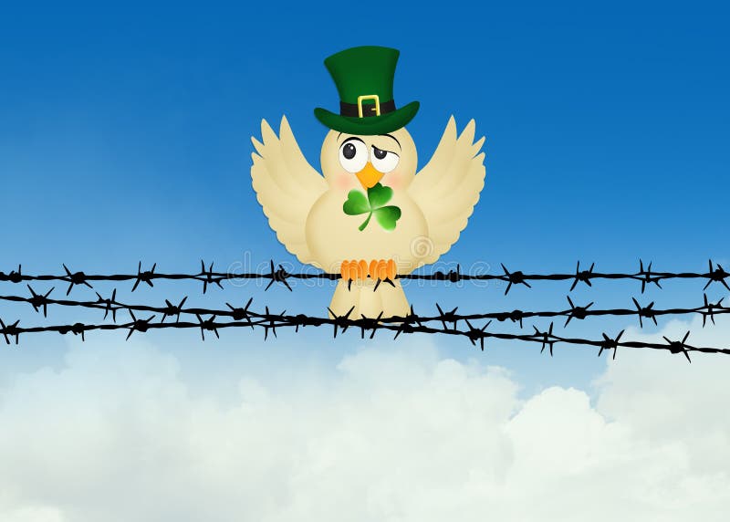 Bird with clover stock illustration. Illustration of green - 93394109
