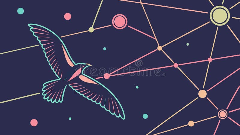 Bird Constellation Starry Sky Abstract Vector, Vector Design Generative ...