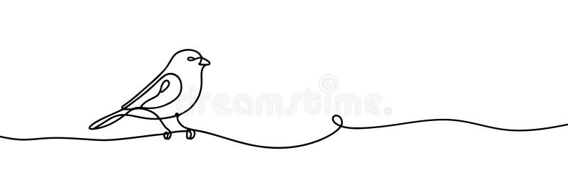Bird Continuous One Line Drawing Stock Vector - Illustration of ...