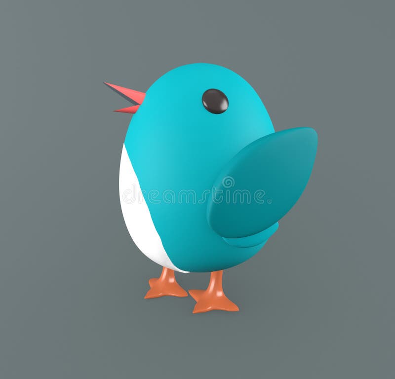 Bird 3d Model 3d Render Illustration Image Stock Illustration ...