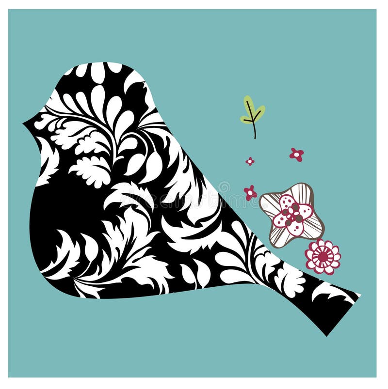 Bird design stock illustration. Illustration of heart - 9016526