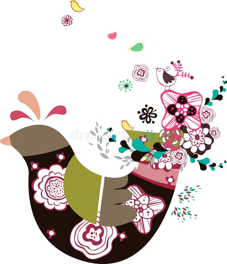 Bird design stock illustration. Illustration of heart - 9016526