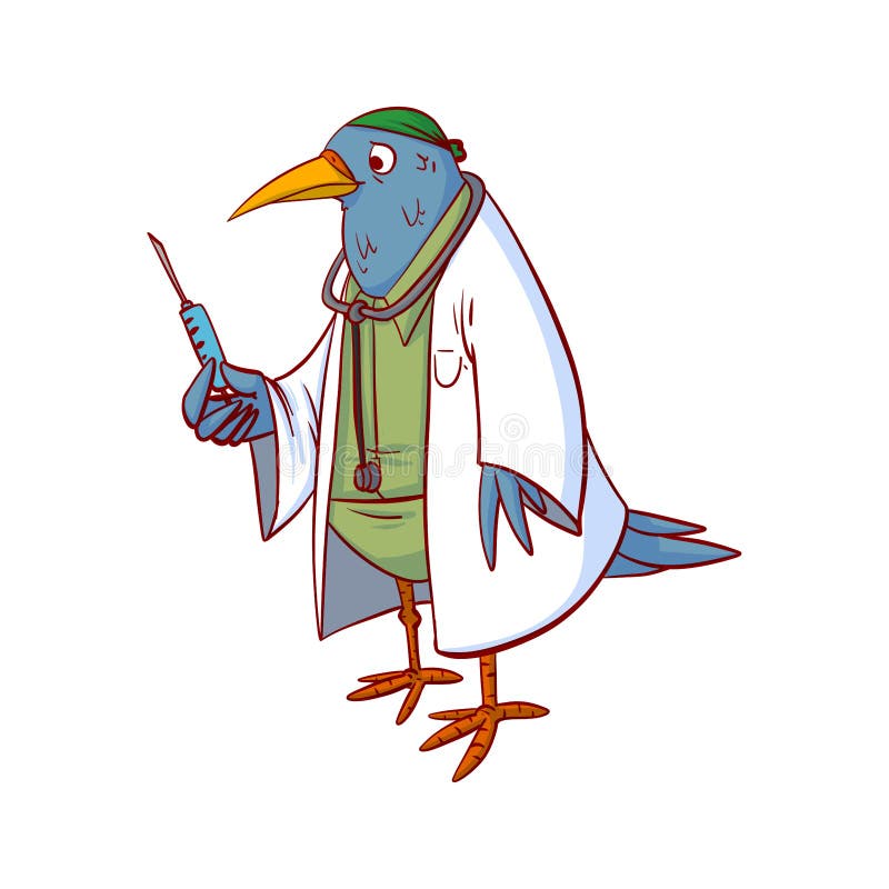 Bird Doctor Colorful Vector Illustration Stock Vector - Illustration of ...