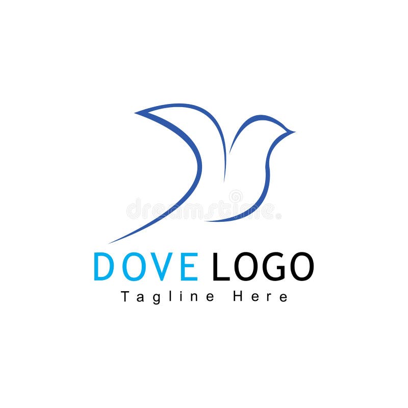 Bird Dove Logo Template stock vector. Illustration of modern - 168354648