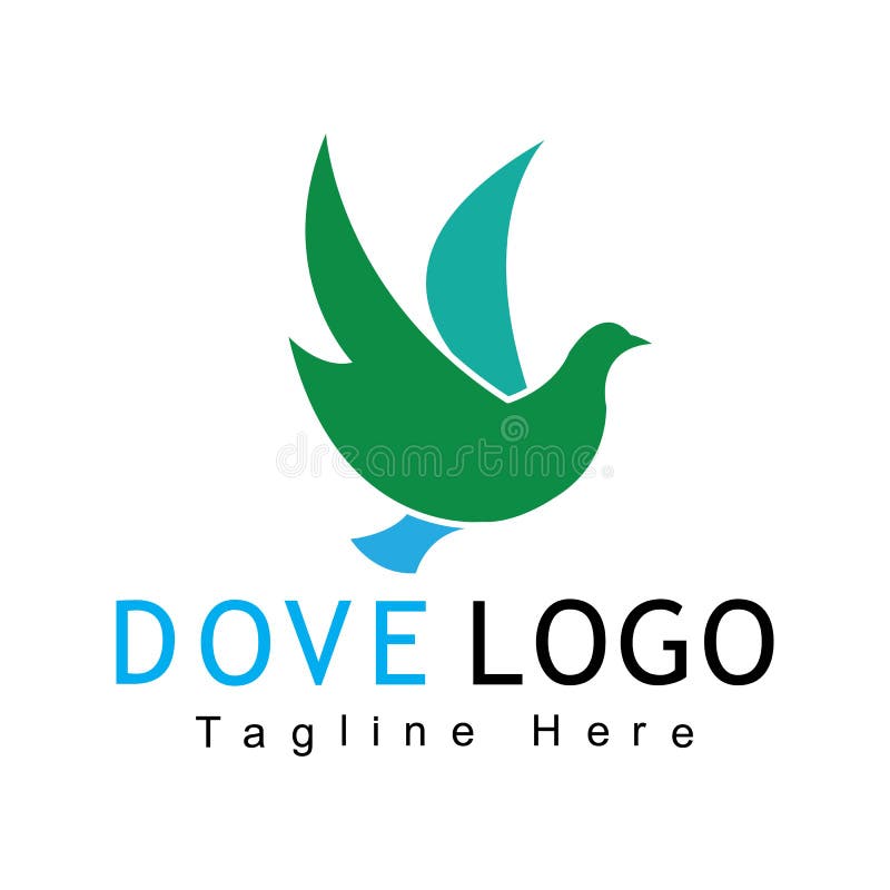 Bird Dove Logo Template stock vector. Illustration of dove - 168354658