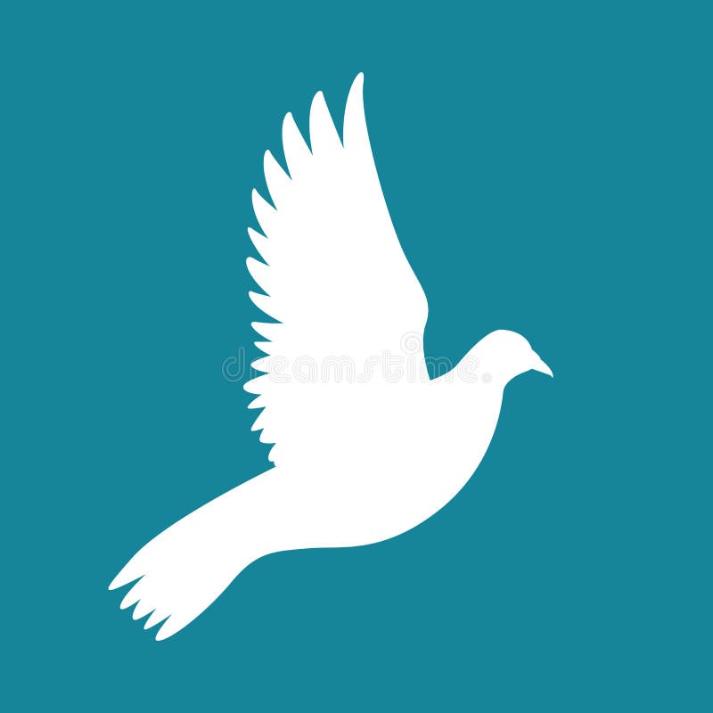 Dove Vector Illustration Flat Style Profile Side Stock Vector ...