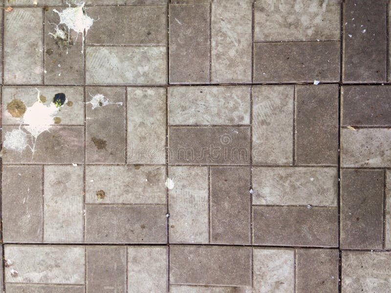 Bird Droppings on the Sidewalk, Tile, Background Texture Stock Image ...