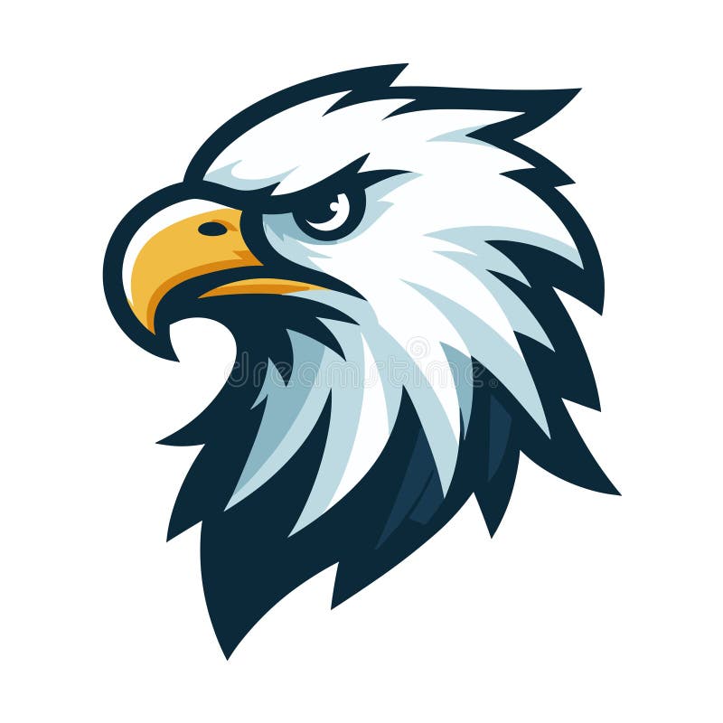Bird Eagle Hawk Head Logo Mascot Design Vector Illustration Isolated on ...