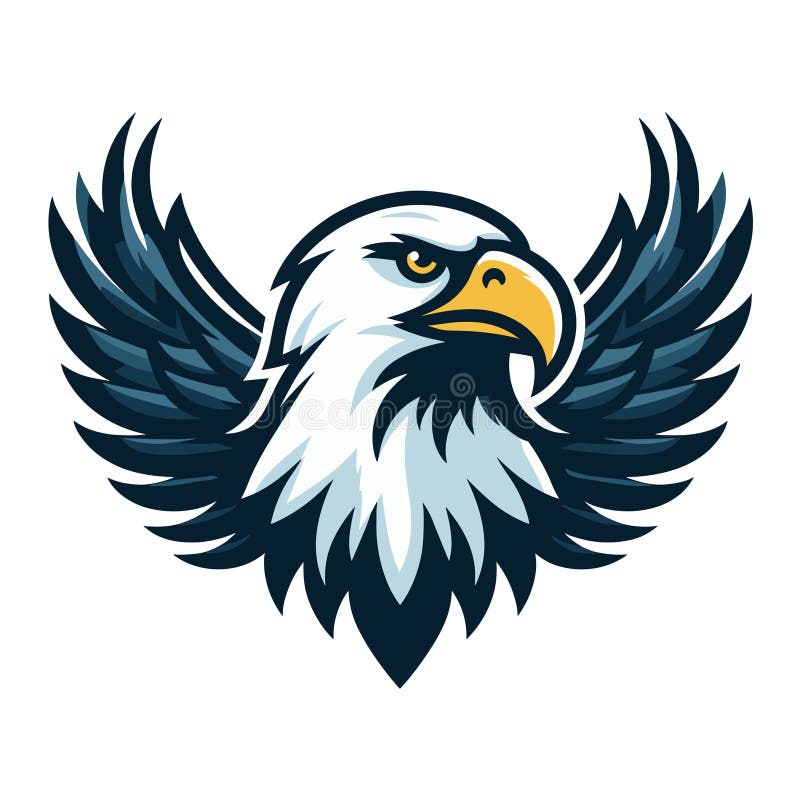 Bird Eagle Hawk Head Logo Mascot Design Vector Illustration Isolated on ...