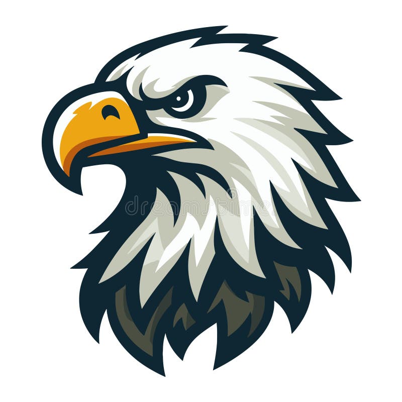 Bird Eagle Hawk Head Logo Mascot Design Vector Illustration Isolated on ...