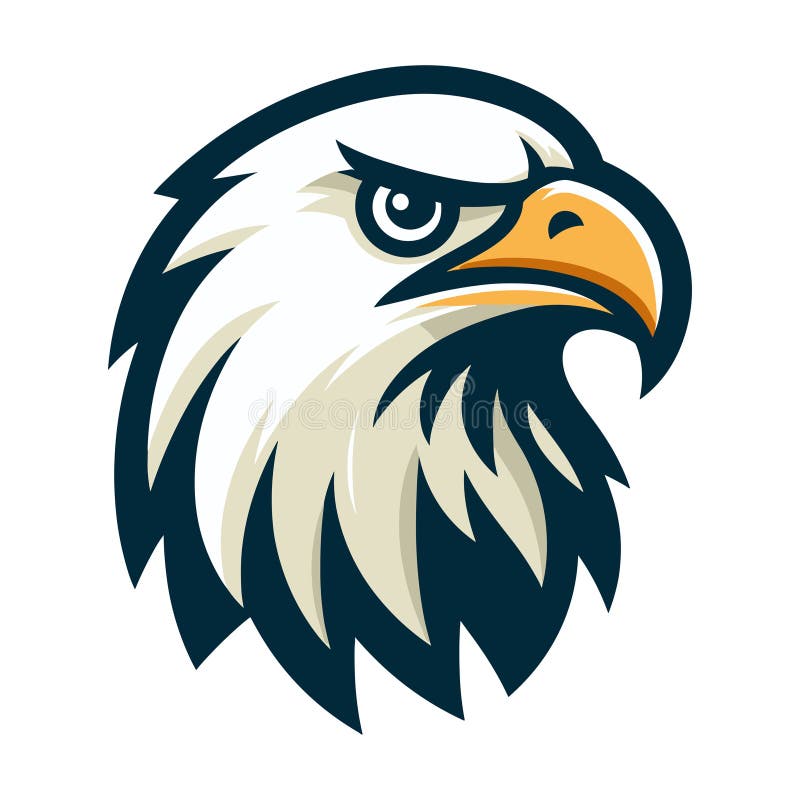 Bird Eagle Hawk Head Logo Mascot Design Vector Illustration Isolated on ...