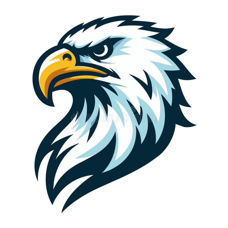 Bird Eagle Hawk Head Logo Mascot Design Vector Illustration Isolated on ...