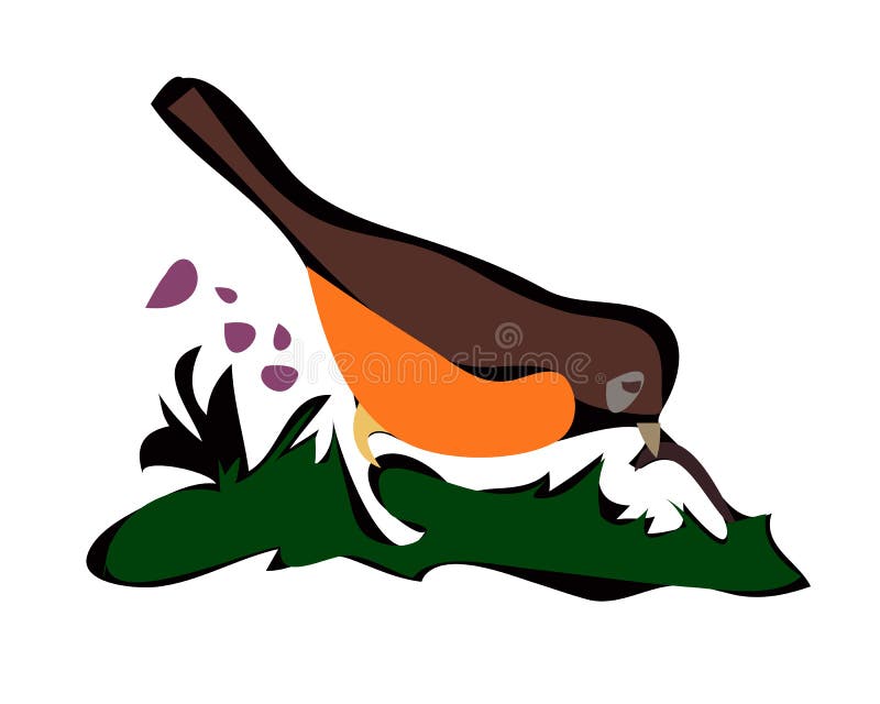 Cartoon bird and worm stock vector. Illustration of illustration - 32003365