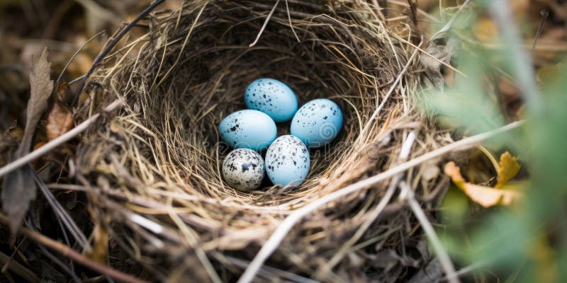 A bird eggs in the nest stock photo. Image of nature - 301942174