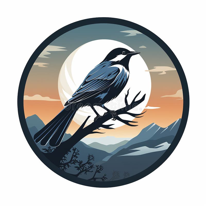 Bird Emblem Logo Ilusstration Stock Illustration - Illustration of ...