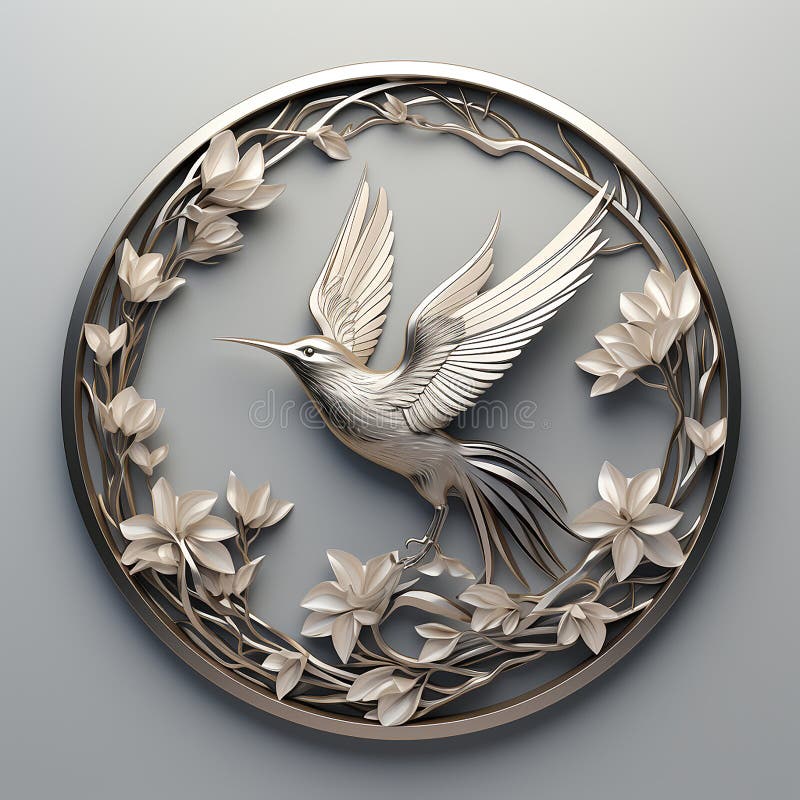 Bird Emblem Logo Ilusstration Stock Illustration - Illustration of ...