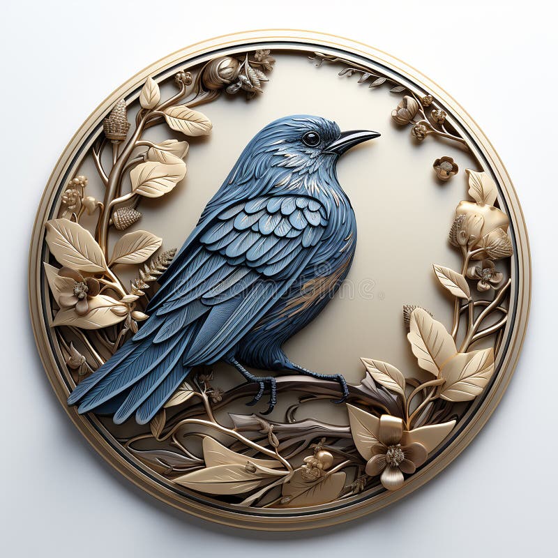 Bird Emblem Logo Ilusstration Stock Illustration - Illustration of iron ...