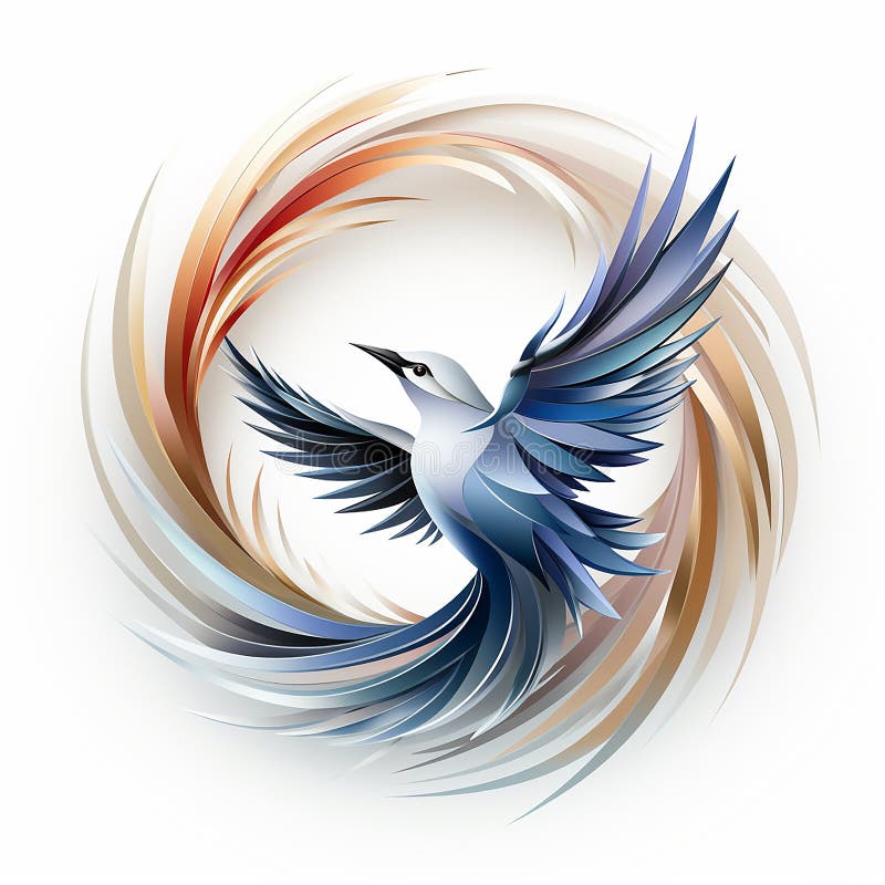 Bird Emblem Logo Ilusstration Stock Illustration - Illustration of ...