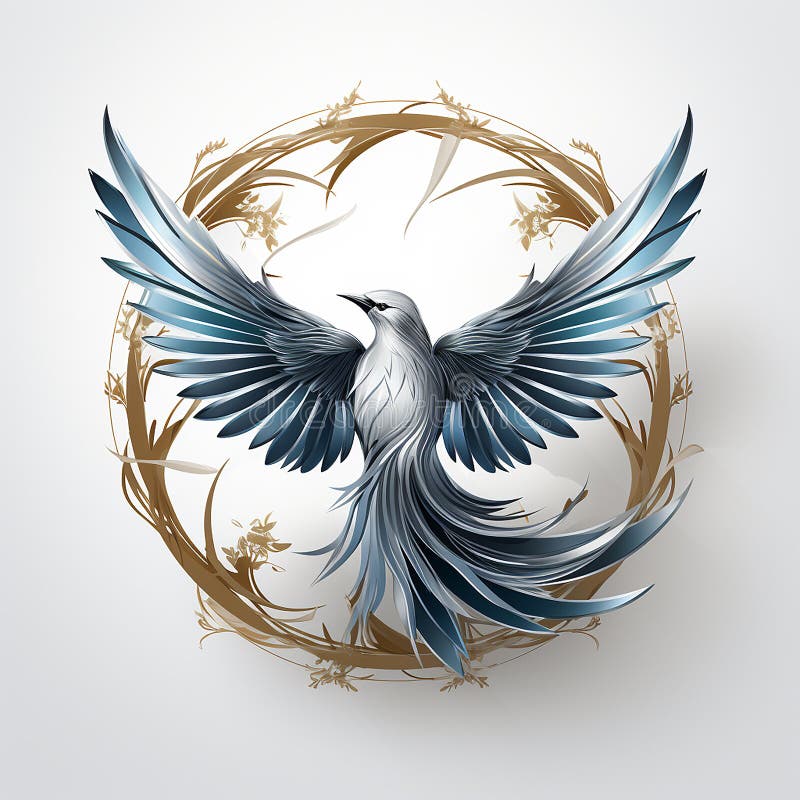 Bird Emblem Logo Ilusstration Stock Illustration - Illustration of ...