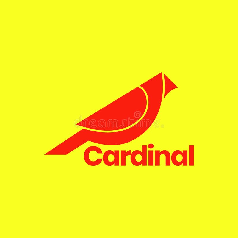 Bird Exotics Cardinal Red Colored Modern Flat Logo Design Design Stock ...