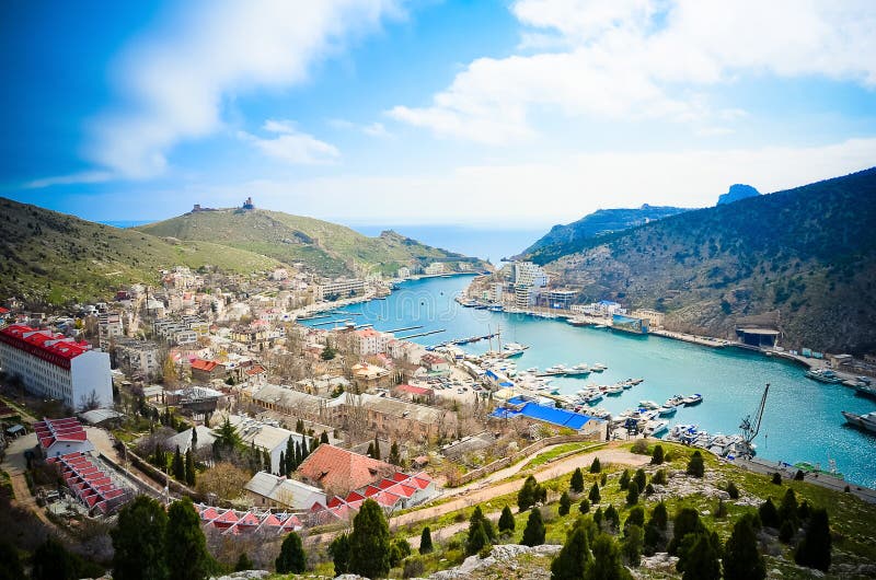 Bird-eye look of Balaklava stock photo. Image of ocean - 25850368