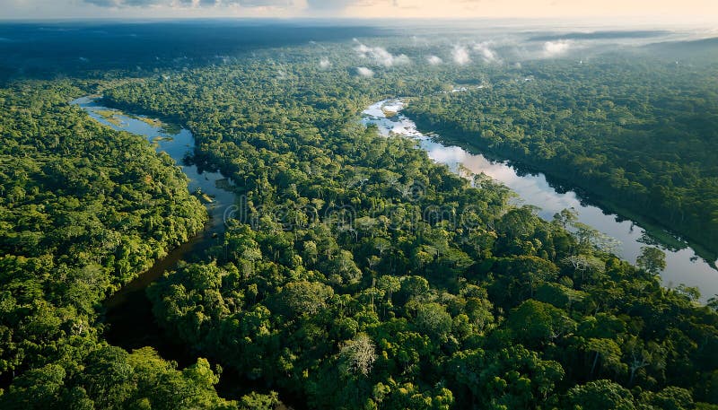 A Bird-eye-view of Amazon Rainforest in Daylight. AI-generated Image ...