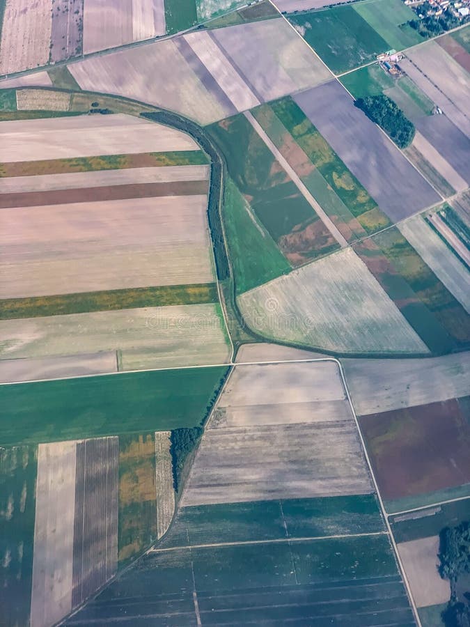 Bird Eye View of the Fields and Agricultural Parcel. Aerial Views Stock ...