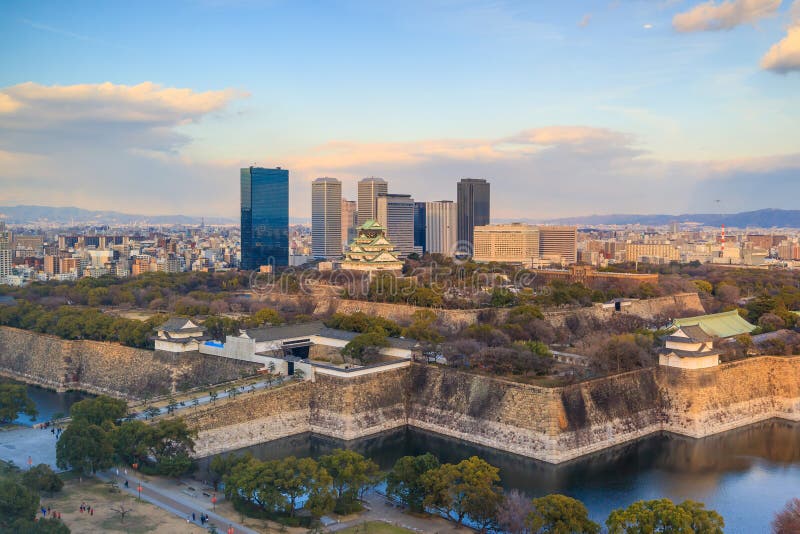 Bird Eye View of Osaka Castle Editorial Image - Image of architecture ...